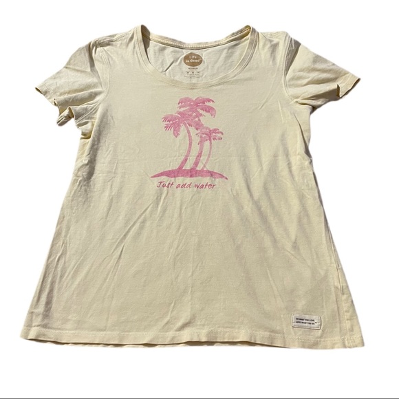 Life Is Good | Tops | Life Is Good Yellow Tshirt | Poshmark